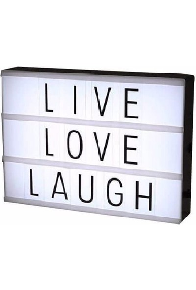 Modernavm Cinematic Harflerle Işıklı Mesaj Veren Pilli Light Box LED Pano Modernavm Cinematic Harflerle Işıklı Mesaj Veren Pilli Light Box LED Pano