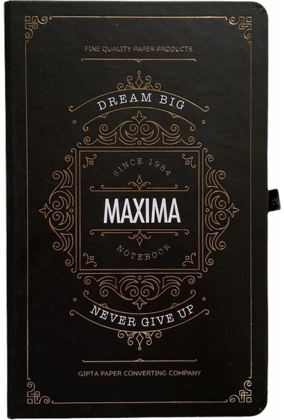 Gıpta Maxıma Çizgisiz Defter Siyah Gıpta Maxıma Çizgisiz Defter Siyah