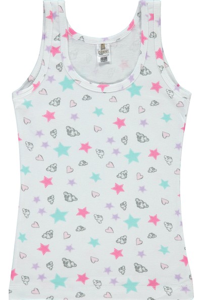 Özkan Kız Çocuk Atlet 3-9 Yaş Beyaz