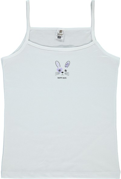 Özkan Kız Çocuk Atlet 3-9 Yaş Beyaz