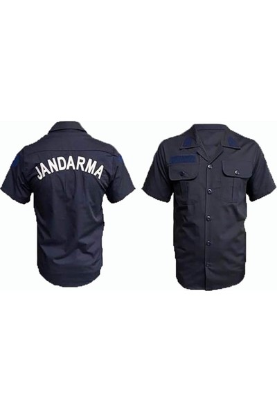 Asker Vadisi Jandarma Asayiş Gömlek Lacivert Renk Kısa Kol Renk Atmaz Kumaş Asker Vadisi Jandarma Asayiş Gömlek Lacivert Renk Kısa Kol Renk Atmaz Kumaş
