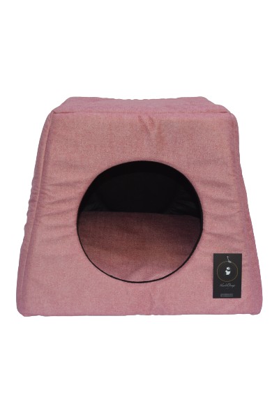 Panda Pembe Üç Fonksiyonlu Kedi Evi