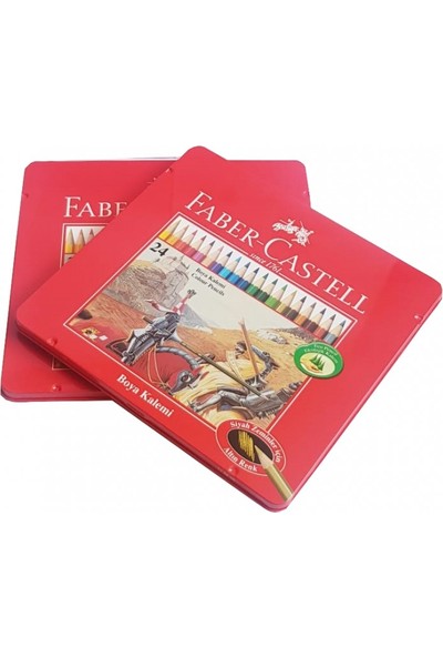 Faber-Castell Metal Kutu Boya Kalemi 24 Renk 2'li Set Faber-Castell Metal Kutu Boya Kalemi 24 Renk 2'li Set