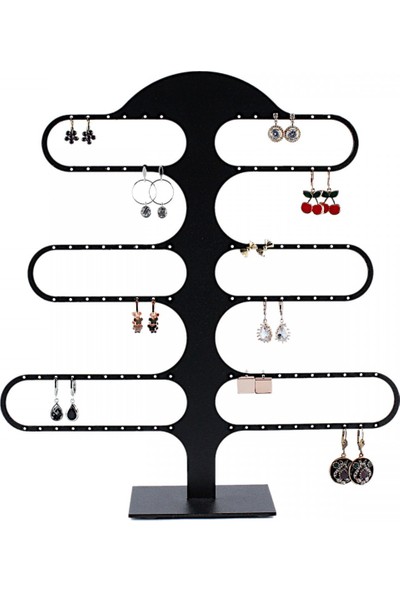 Entina Metal Oval 3 Katlı Küpe Standı Kuyumcu Vitrini Küpelik Küçük Siya Entina Metal Oval 3 Katlı Küpe Standı Kuyumcu Vitrini Küpelik Küçük Siya