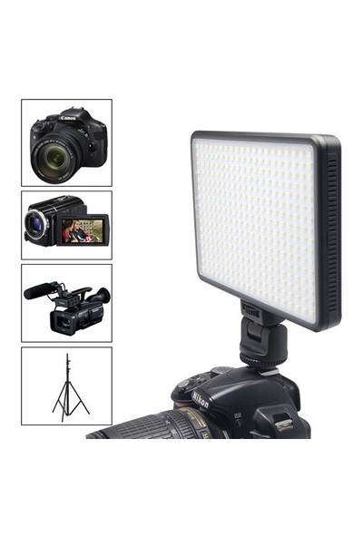 Fototek LED-320 Kamera Işığı LED Kamera Tepe Lambası Batarya ve Şarj Dahil Fototek LED-320 Kamera Işığı LED Kamera Tepe Lambası Batarya ve Şarj Dahil