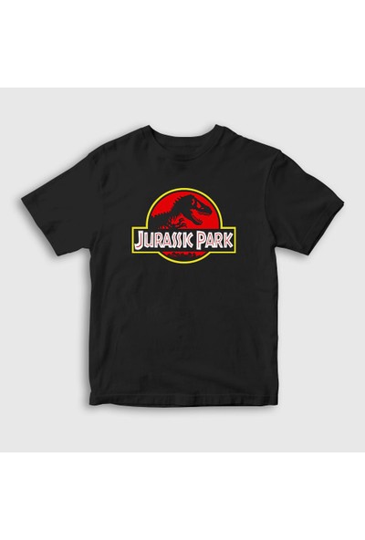 Presmono Çocuk Siyah Logo Film Jurassic Park T-Shirt Presmono Çocuk Siyah Logo Film Jurassic Park T-Shirt