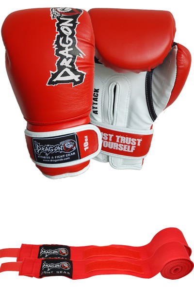 Dragon Attack 5 Boks Eldiveni Yeni Attack Boks Eldiveni ve Bandaj 2'li Set Dragon Attack 5 Boks Eldiveni Yeni Attack Boks Eldiveni ve Bandaj 2'li Set