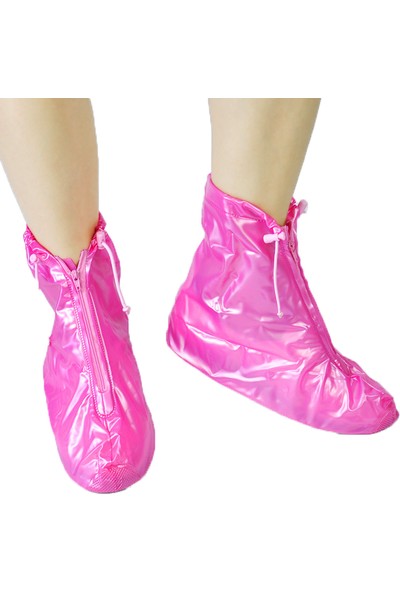 Gogoo Aşınmaya Dayanıklı Çocuklar Için Su Geçirmez Ayakkabı Kılıfı-Pembe