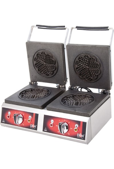 Drn Waffle Makinası - Çift Yonca - Elektrikli