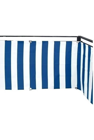 Okan Oto 450 Denye Mavi-Beyaz Polyester Kumaş 1.4 x 18