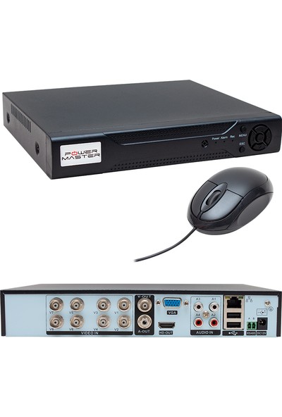 Powermaster Ahd/analog/tvı/cvı 1080N 8 Kanal Dvr/xxvr Kayıt Cihazı (Xmeye)