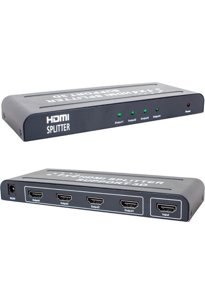 Powermaster PM-12081 1.4V 4 Port HDMI Splıtter Dağıtıcı Anfili Powermaster PM-12081 1.4V 4 Port HDMI Splıtter Dağıtıcı Anfili