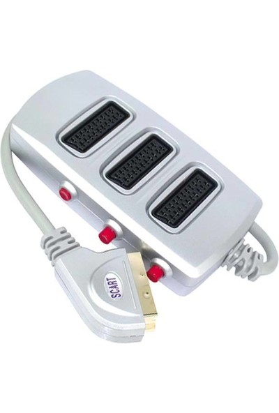 Elektromer Scart Dağıtıcı 3 Li Silver Butonlu (Elektromer)