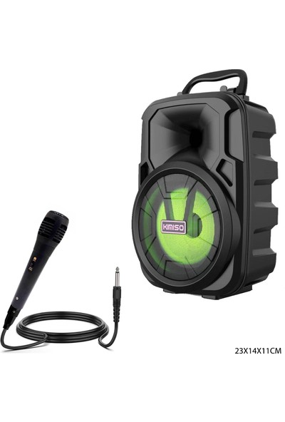 Kimiso Taşınabilir Mini Anfi El Mikrofonlu 3W Aux/sd/usb/bt Ledli KM-2001 Kimiso Taşınabilir Mini Anfi El Mikrofonlu 3W Aux/sd/usb/bt Ledli KM-2001