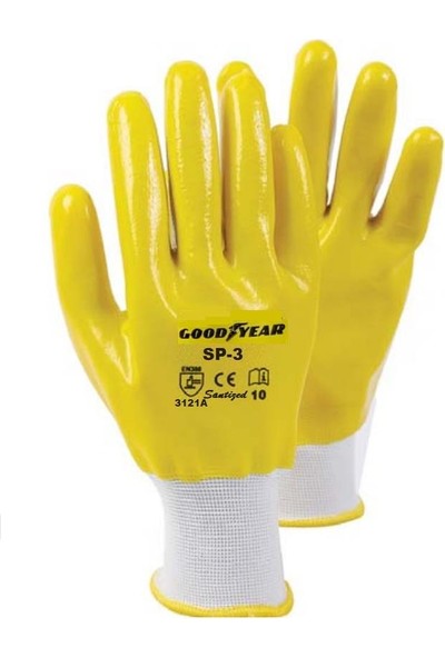 Goodyear Eldiven Sp3 Tam Kaplı No:10 Sarı