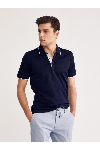 Bisse Ts 20108 Merserize Gizli Pat Ayaklı Polo Yaka Tshirt