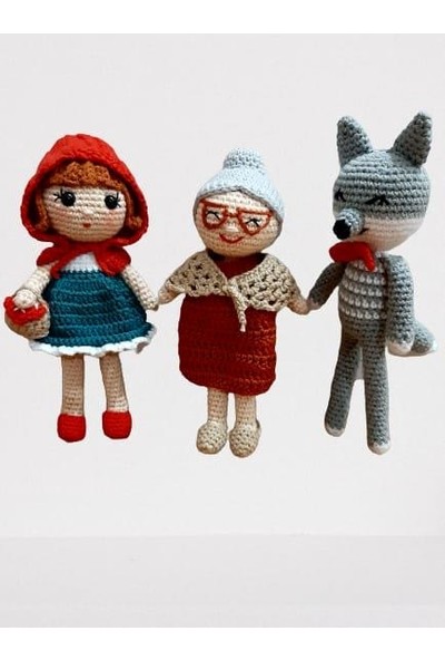 Oyuncak Park Kırmızı Başlıklı Kız Masal Serisi Amigurumi Organik Oyuncak