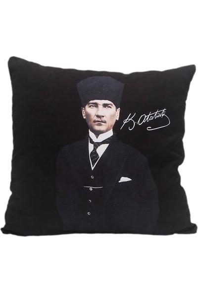 Hediye Kanalı Atatürk Büyük Boy Yastık Kırlent Hediye Kanalı Atatürk Büyük Boy Yastık Kırlent