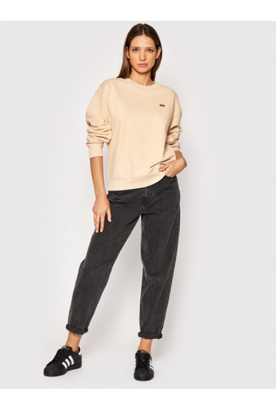 Levi's Kadın Krem Sweatshirt Standart 24688-0026 Regular Fit
