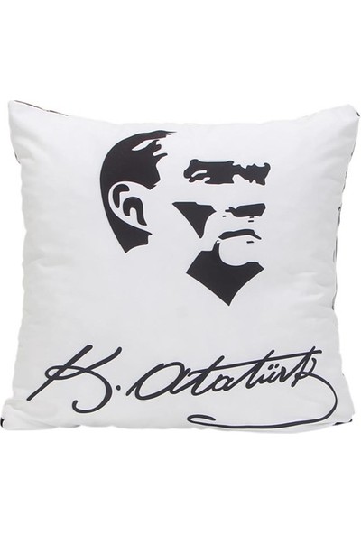 Hediye Kanalı Atatürk Büyük Boy Yastık Kırlent Hediye Kanalı Atatürk Büyük Boy Yastık Kırlent