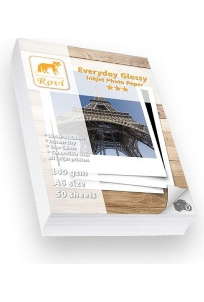 Rovi Everyday Parlak Fotoğraf Kağıdı 140GR - 50 Yaprak 10 x 15 cm Rovi Everyday Parlak Fotoğraf Kağıdı 140GR - 50 Yaprak 10 x 15 cm