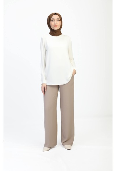 Kemal Aydın Beli Yarim Lastikli, Bolpaça Tesettür Pantolon - 38 Kemal Aydın Beli Yarim Lastikli, Bolpaça Tesettür Pantolon - 38