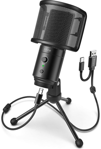 Fifine K683A Usb-Type C Profesyonel Telefon Pc Mikrofonu Fifine K683A Usb-Type C Profesyonel Telefon Pc Mikrofonu
