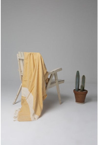 Chappal Elmas Desenli Peştamal Hardal Chappal Elmas Desenli Peştamal Hardal