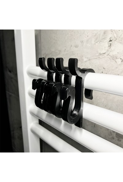 Roxform Roxesya Duşakabin Havlupan Askısı Çamaşır Giysi Askısı Kuğu Model 4 Adet Siyah Roxform Roxesya Duşakabin Havlupan Askısı Çamaşır Giysi Askısı Kuğu Model 4 Adet Siyah