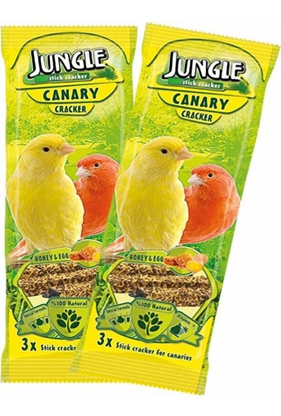 Jungle Ballı Yumurtalı Kanarya Krakeri 3'lü Jungle Ballı Yumurtalı Kanarya Krakeri 3'lü