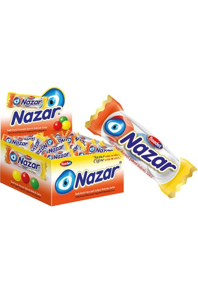 NAZAR Sakız Tuttifrutti Aromalı Sakız 3'lü 100'LÜ