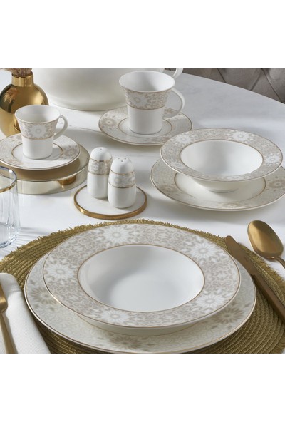 Güral Porselen 85 Parça Yuvarlak Bone Yemek Takımı Güral Porselen 85 Parça Yuvarlak Bone Yemek Takımı