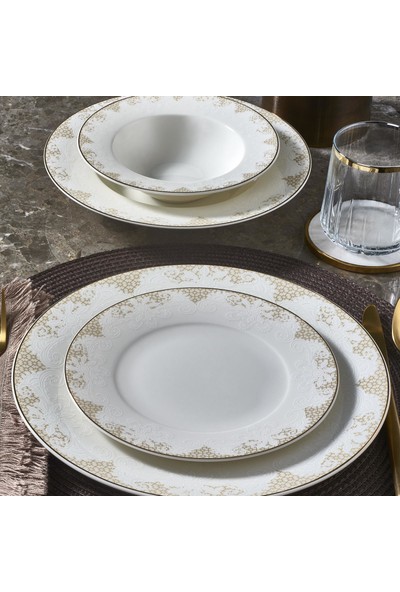 Güral Porselen 85 Parça Yuvarlak Bone Yemek Takımı
