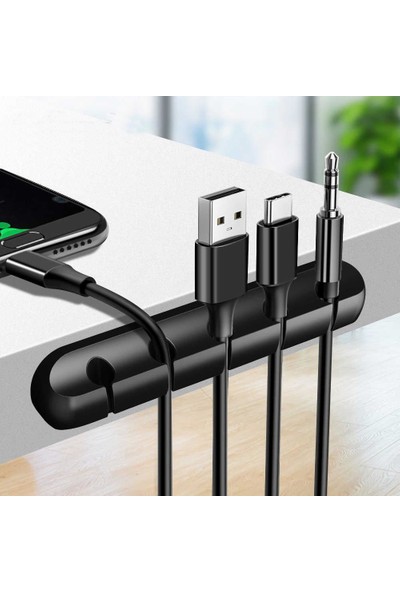 Tvet 3 Adet 3-5-7 Kanallı Kablo Tutucu Düzenleyici Fiş Tutucu Kablo Sabitleyici Beyaz