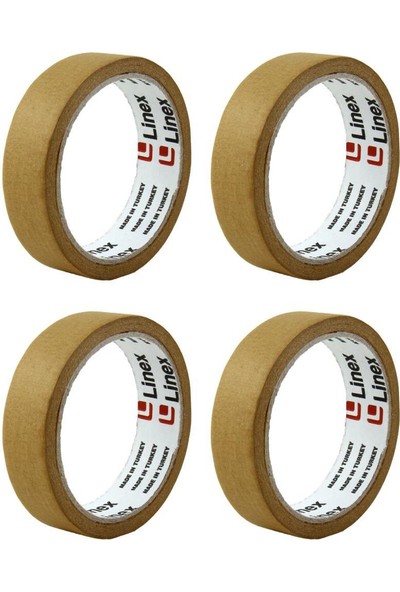 Linex Maskeleme Bandı Kağıt Bant 24 mm x 20 Metre 4 Lü Paket Linex Maskeleme Bandı Kağıt Bant 24 mm x 20 Metre 4 Lü Paket