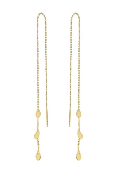 Engingold 14 Ayar Altın Sallantılı Pul Küpe