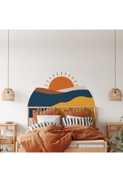 Sticker Sepetim Gün Batımı Güneş Duvar Sticker Sticker Sepetim Gün Batımı Güneş Duvar Sticker