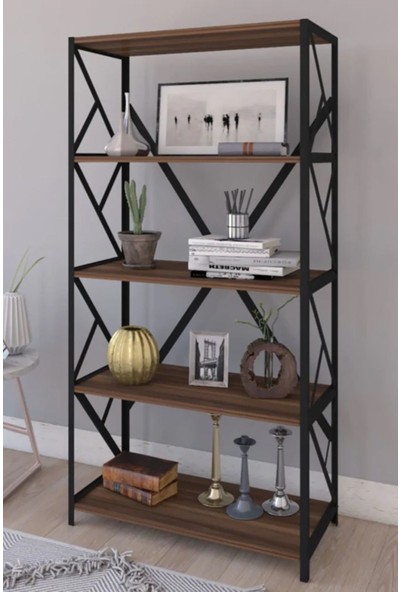 Morpanya Metal Kitaplık Dekoratif 5 Raflı Geniş Kitaplık Morpanya Metal Kitaplık Dekoratif 5 Raflı Geniş Kitaplık