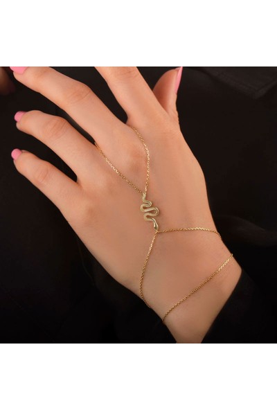 Engingold 14K Altın Yılan Model Şahmeran