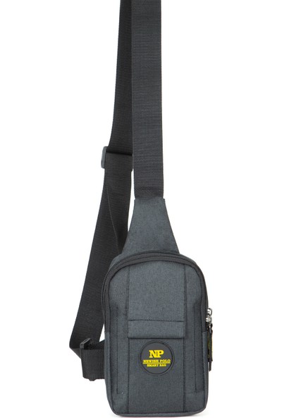Newish Keten Mini Telefon Bömeli Çapraz Bodybag Çanta (12X19CM)