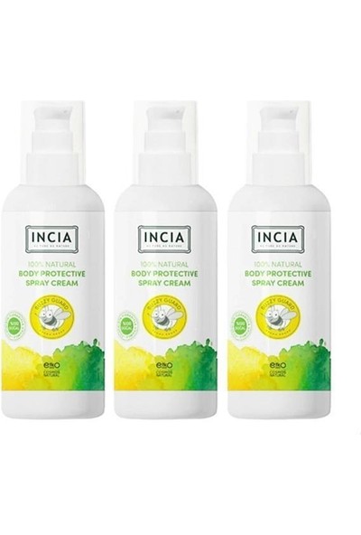 Incia Sinek Kovucu Doğal Koruyucu Vücut Losyonu 100 ml 3'lü Set Incia Sinek Kovucu Doğal Koruyucu Vücut Losyonu 100 ml 3'lü Set