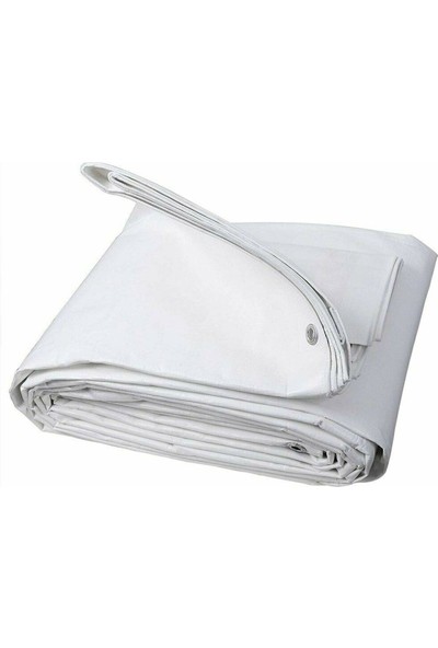 Edoplast 3x3 Metre Beyaz Ebatlı Branda Çadır Gölgelik Su Geçirmez Tente Havuz Otomobil Kamyon Inşaat Depo Yağmurluk