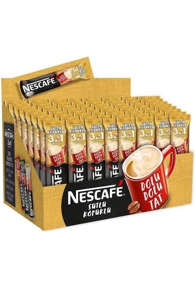 Nestle Nescafe 3'ü 1 Arada Sütlü Köpüklü 72'li 17,4gr 12397895