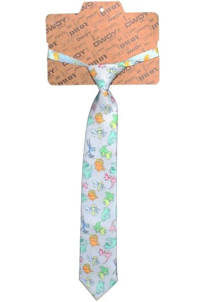 Dwoy Dinozor Desenli Çocuk Kravat