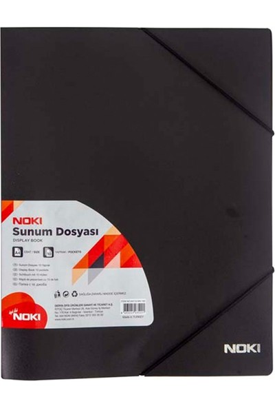 Noki Cepli 30'lu Sunum Dosyası Siyah 64130 N