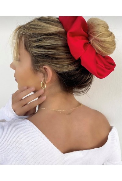 Yeşim Aksesuar Kadın Xl Büyük Boy Lüx Saten Lastik Toka