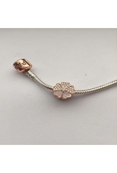 Charm to Charm Pandora Bileklik Uyumlu Rose Charm