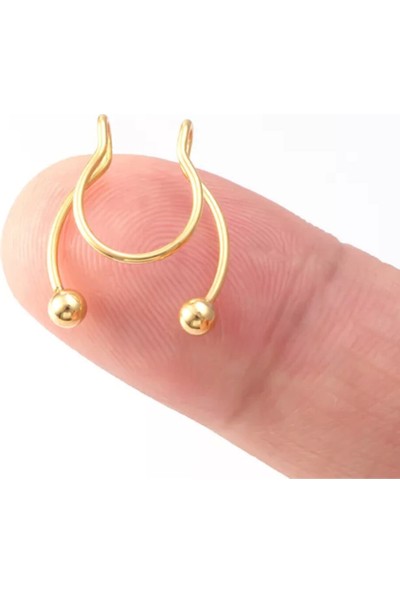 Takıconcept Kadın Altın Paslanmaz Çelik Fake Piercing 316L Takıconcept Kadın Altın Paslanmaz Çelik Fake Piercing 316L