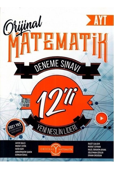 Orijinal Yayınları AYT Matematik 12'li Deneme Sınavı - Murat Çevik Orijinal Yayınları AYT Matematik 12'li Deneme Sınavı - Murat Çevik