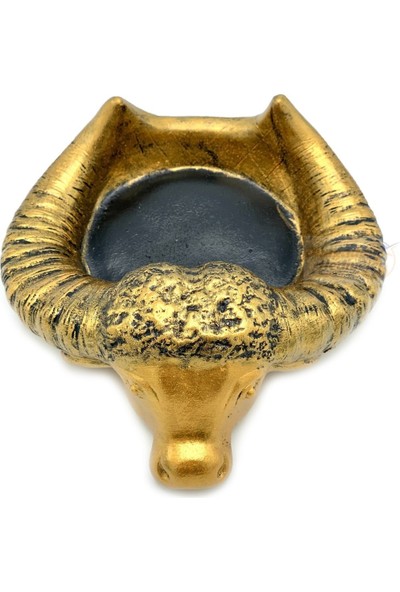 Dünyadan Hediyeler 17 Cm Altın Rengi Bufalo Küllük